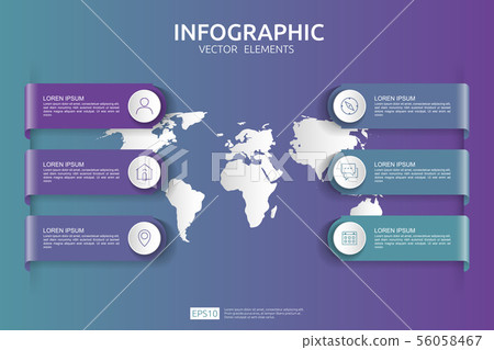 Web6 steps infographic. timeline design template - Stock Illustration ...