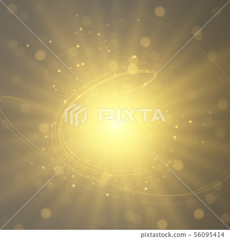 Magical background with glowing golden lights-插圖素材 [56095414] - PIXTA圖庫