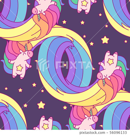 vector unicorn seamless pattern - Stock Illustration [56096133] - PIXTA