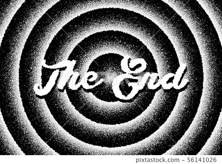 The end movie titles with circles and retro... - Stock Illustration ...