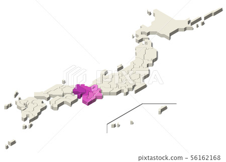 Japan Map Kinki Region Northern Territory (Set 3) - Stock Illustration ...