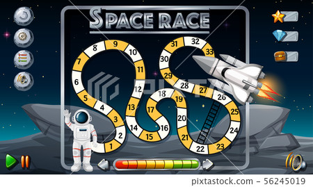 Space race board game - Stock Illustration [56245019] - PIXTA
