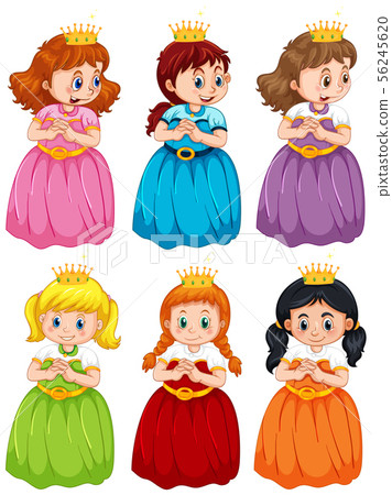 Isolated character with expression - princess - Stock Illustration ...