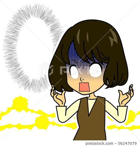 A manga-like girl - Stock Illustration [56247079] - PIXTA