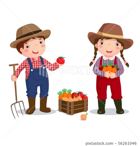 Profession costume of farmer for kids - Stock Illustration [56261046] - PIXTA