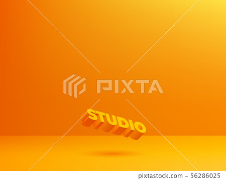 Orange studio background. Studio backdrop - Stock Illustration ...