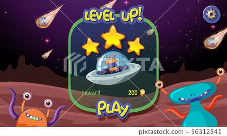 Alien space game background - Stock Illustration [56312541] - PIXTA