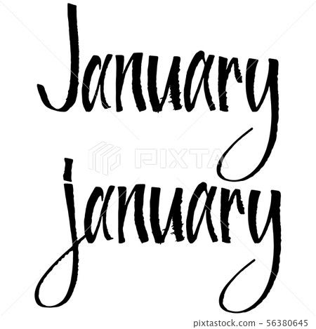 Handwritten name of month january - Stock Illustration [56380645] - PIXTA