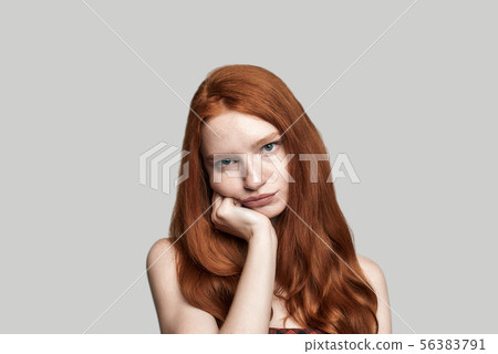 Feeling boring. Portrait of frustrated girl... - Stock Photo [56383791 ...