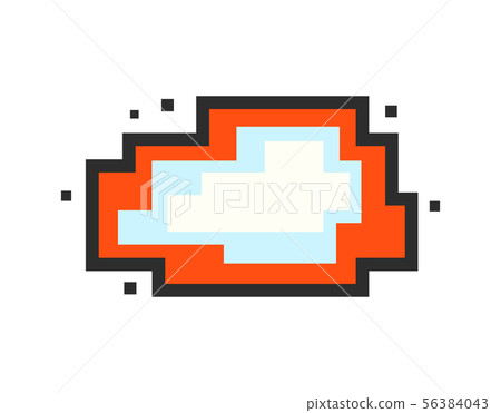 Vector pixel speech bubble. Message box with... - Stock Illustration ...