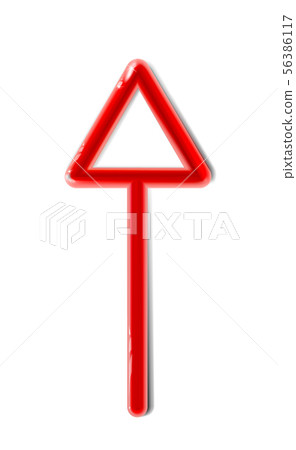 3d red glossy realistic plastic arrow design - Stock Illustration ...