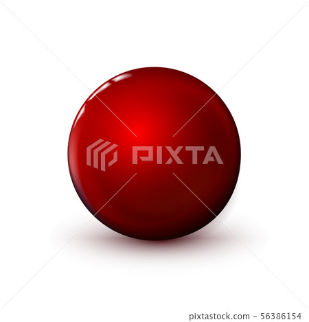 Red glossy sphere, polished ball. Mock up of clean - Stock Illustration ...