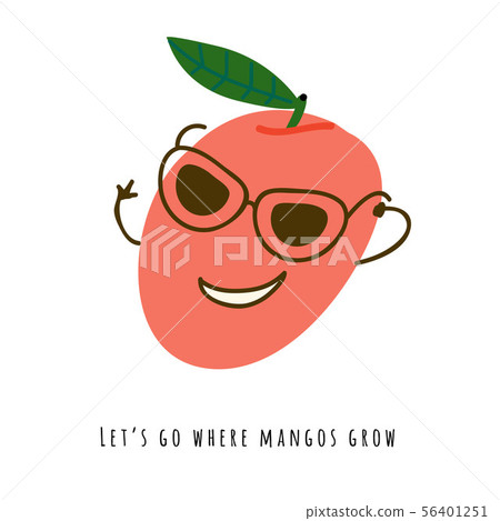 Smiling mango illustration - Stock Illustration [56401251] - PIXTA