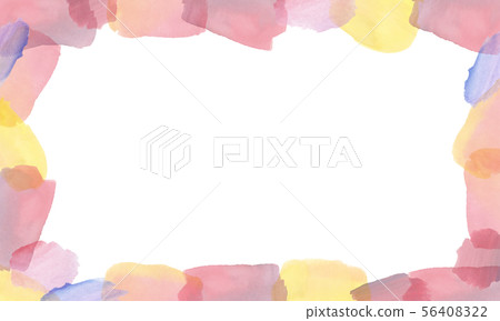 Hand painted watercolor frame - Stock Illustration [56408322] - PIXTA