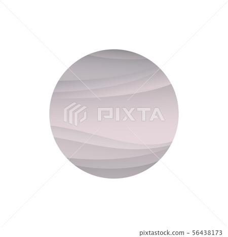 Powdery pink moon icon isolated on white - Stock Illustration [56438173 ...