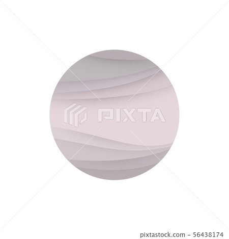 Powdery pink moon icon isolated on white - Stock Illustration [56438174 ...