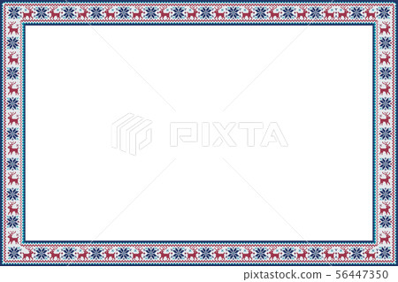 Christmas image Nordic frame_decorative... - Stock Illustration ...