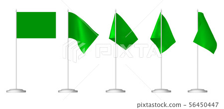 Small green table flag isolated set-插圖素材 [56450447] - PIXTA圖庫