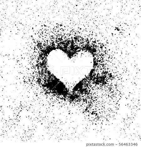 Vector grunge heart. Valentine day, vintage... - Stock Illustration [56463346] - PIXTA