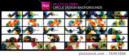Mega collection of multicolored circle shapes...-插圖素材 [56463866] - PIXTA圖庫