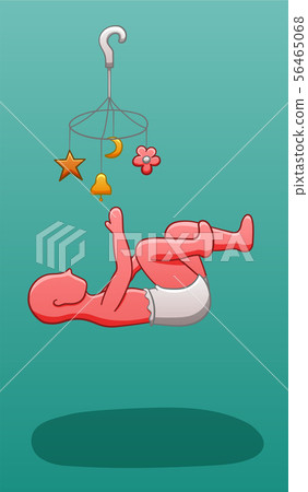 Levitating baby with a bed carousel - Stock Illustration [56465068] - PIXTA