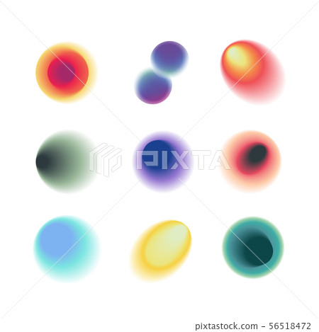 Trendy vivid color abstract vector shapes for...-插圖素材 [56518472] - PIXTA圖庫