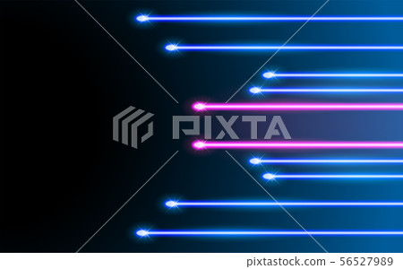 Neon glowing lines, magic energy space light conce - Stock Illustration ...