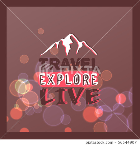 Travel, explore, live banner vector... - Stock Illustration [56544907 ...