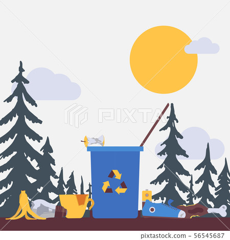 Waste, garbage concept banner vector... - Stock Illustration [56545687 ...