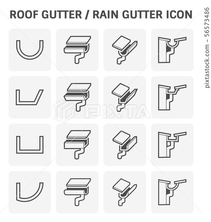 roof gutter icon - Stock Illustration [56573486] - PIXTA
