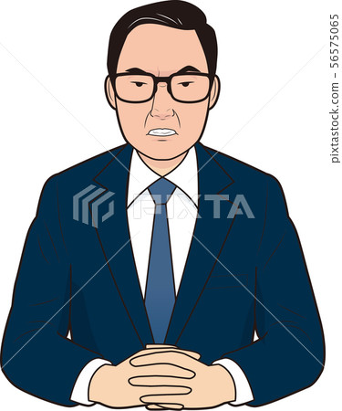 Angry male interviewer - Stock Illustration [56575065] - PIXTA