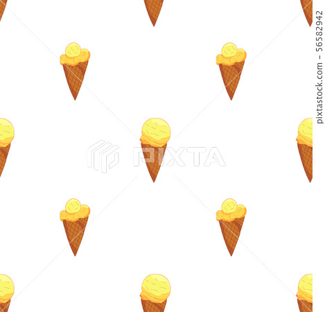 Lemon Ice cream seamless pattern - Stock Illustration [56582942] - PIXTA