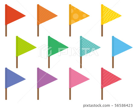 Colorful triangle flag - Stock Illustration [56586423] - PIXTA