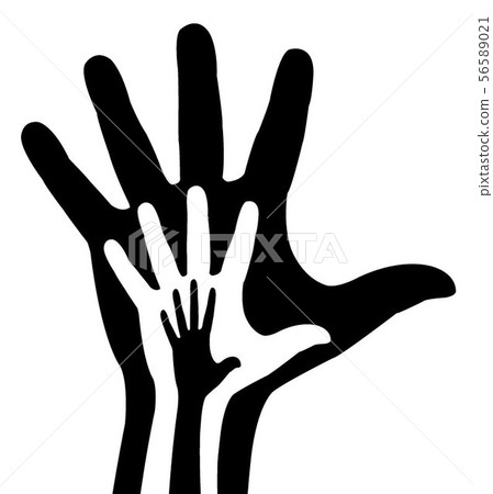 helping hands silhouette vector - Stock Illustration [56589021] - PIXTA