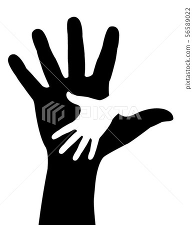 helping hands silhouette vector - Stock Illustration [56589022] - PIXTA