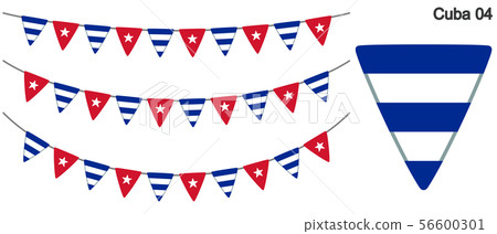 Garland of Cuba flag vector data (bunting garland) - Stock Illustration ...
