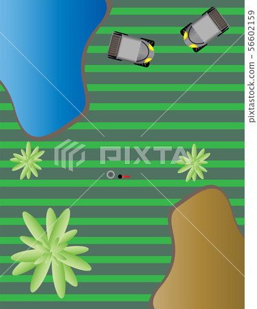 top view of golf field vector - Stock Illustration [56602159] - PIXTA