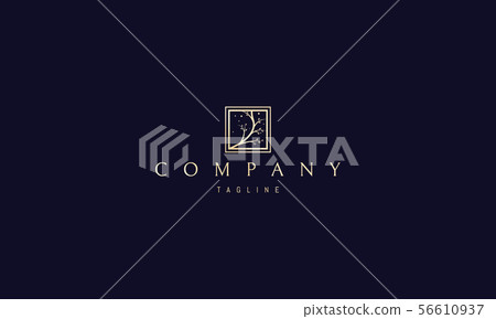 Vector golden logo on which the abstract image... - Stock Illustration ...