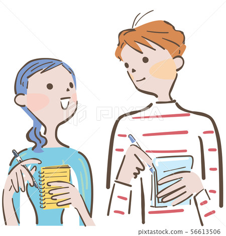 Illustration of a couple having a writing... - Stock Illustration ...