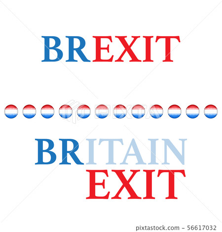Brexit text background different colors - Stock Illustration [56617032 ...