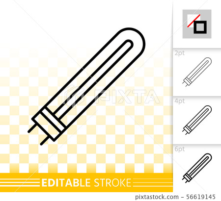 Light bulb halogen simple thin line vector icon - Stock Illustration ...