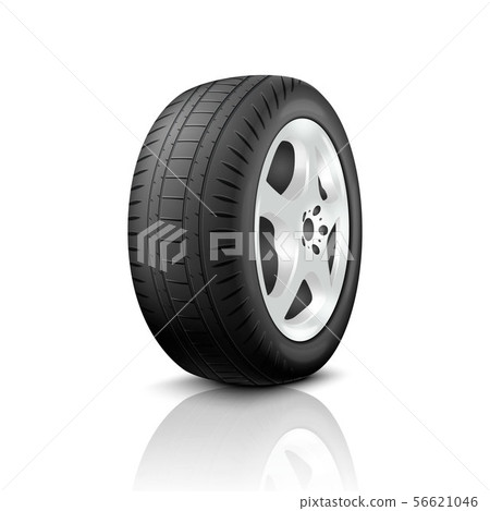 Vector 3d Realistic Render Car Wheel Icon... - Stock Illustration [56621046] - PIXTA