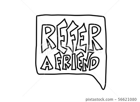 Refer a friend stylized quote. Vector text. - Stock Illustration ...