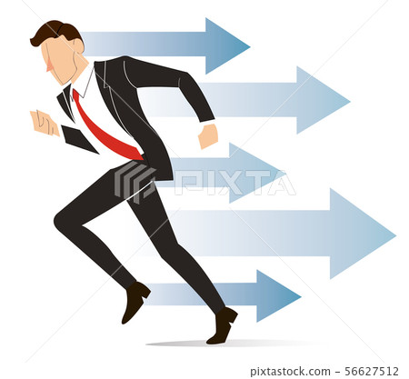 running businessman vector illustration - Stock Illustration [56627512 ...