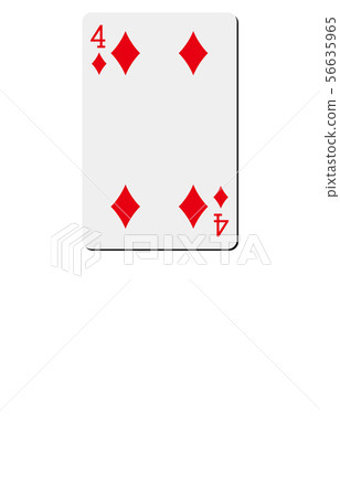Playing card diamond 4 - Stock Illustration [56635965] - PIXTA