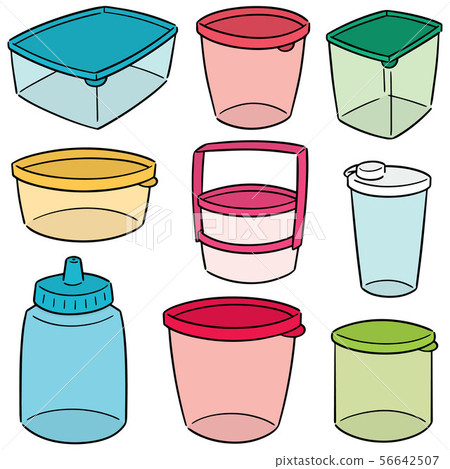 vector set of plastic container - Stock Illustration [56642507] - PIXTA