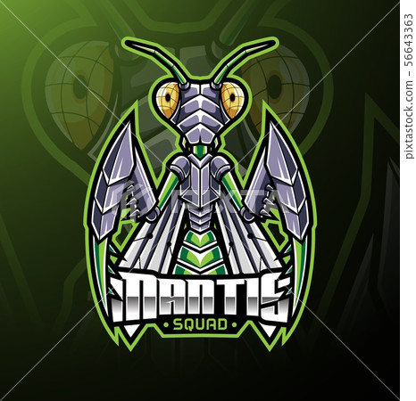Mantis sport mascot logo design - Stock Illustration [56643363] - PIXTA