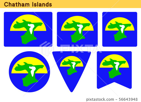 "Chatham Islands Flag" 6 icon design - Stock Illustration [56643948 ...