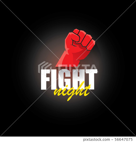 Fight night vector modern poster with text and... - Stock Illustration ...