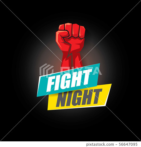 Fight night vector modern poster with text and...-插圖素材 [56647095] - PIXTA圖庫